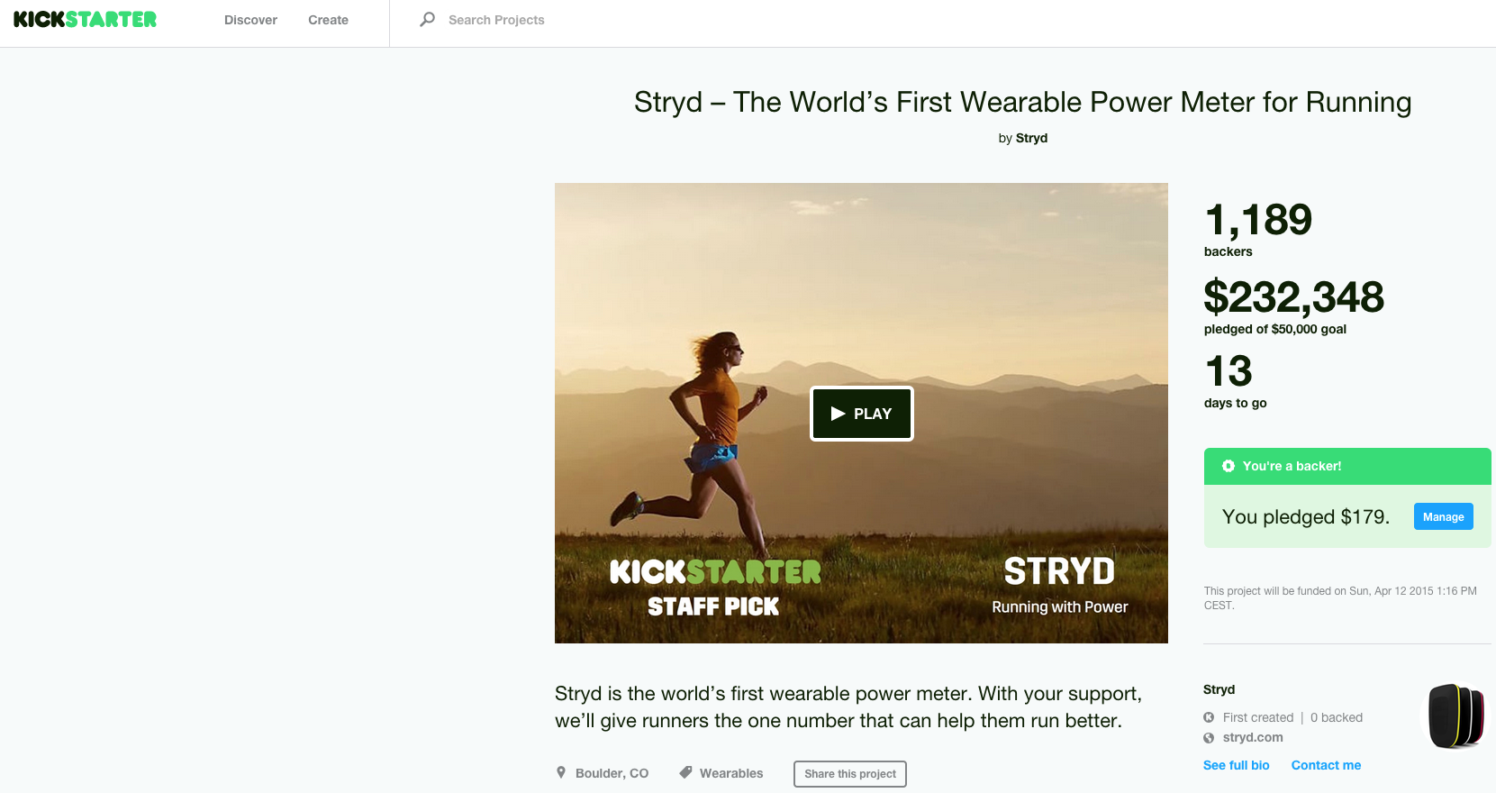 Stryd – The World’s First Wearable Power Meter for Running – Selfloops